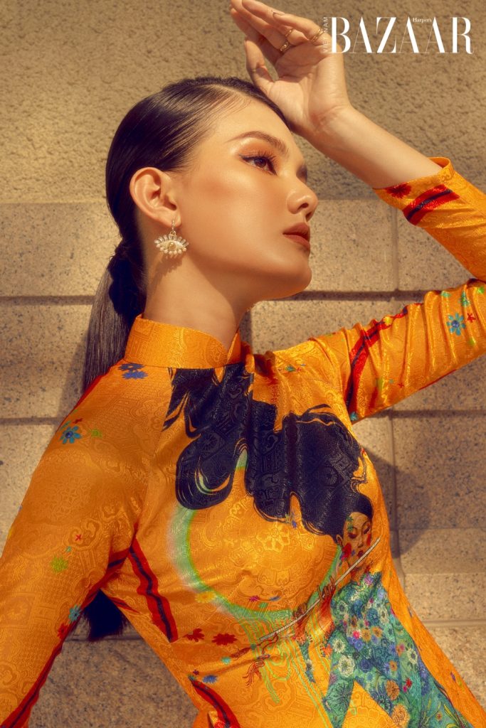Nhà thiết kế Hà Linh Thư trình làng bộ sưu tập áo dài