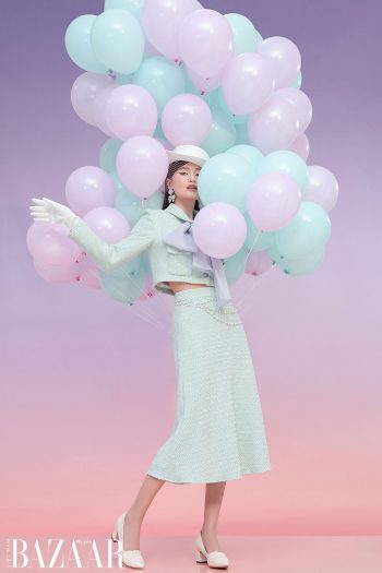 Ninh Dương Lan Ngọc hóa quý cô retro với suit vải tweed SIXDO