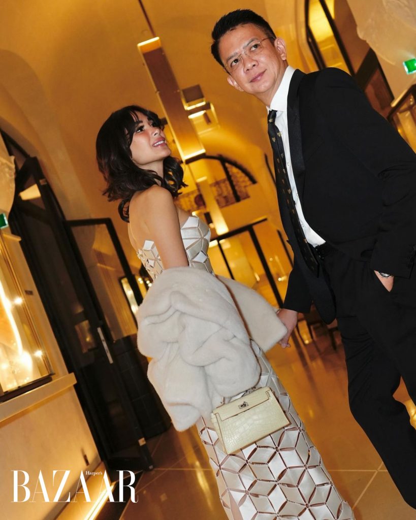 Heart Evangelista mặc đầm Trần Hùng dự tiệc tối Tiffany & Co ở Paris