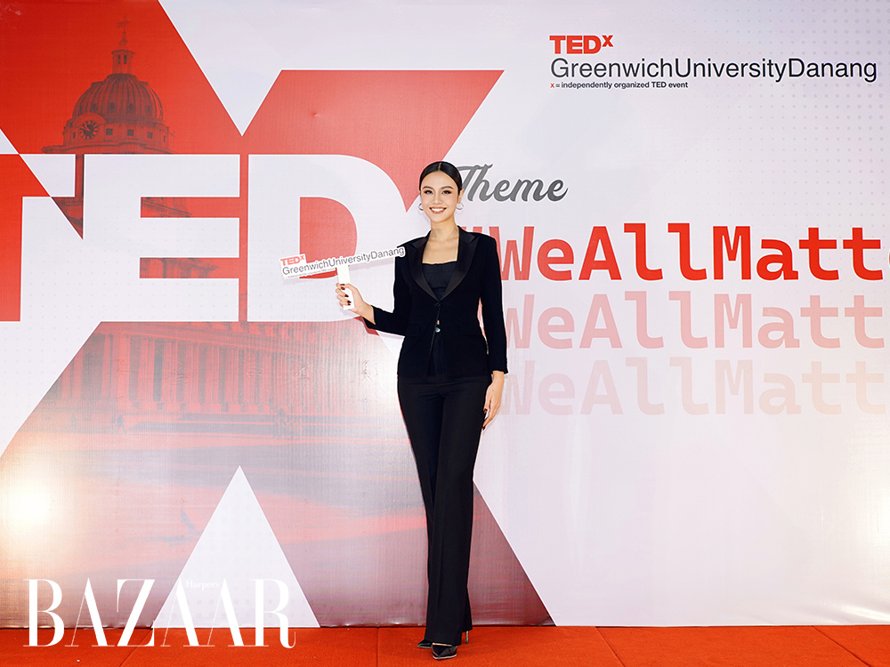 Á hậu Thủy Tiên diễn thuyết tại TEDx Greenwich University Danang 2023