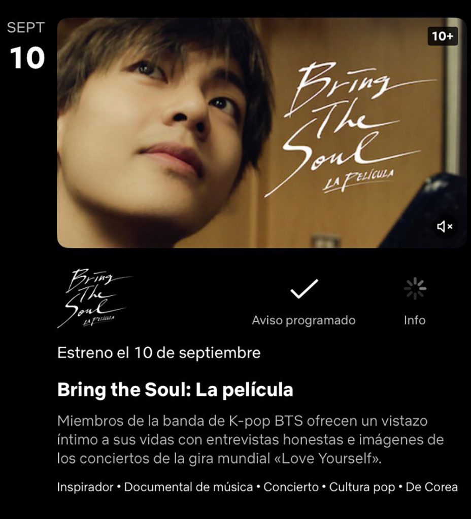Phim tài liệu "Bring The Soul: The Movie" của BTS lên Netflix