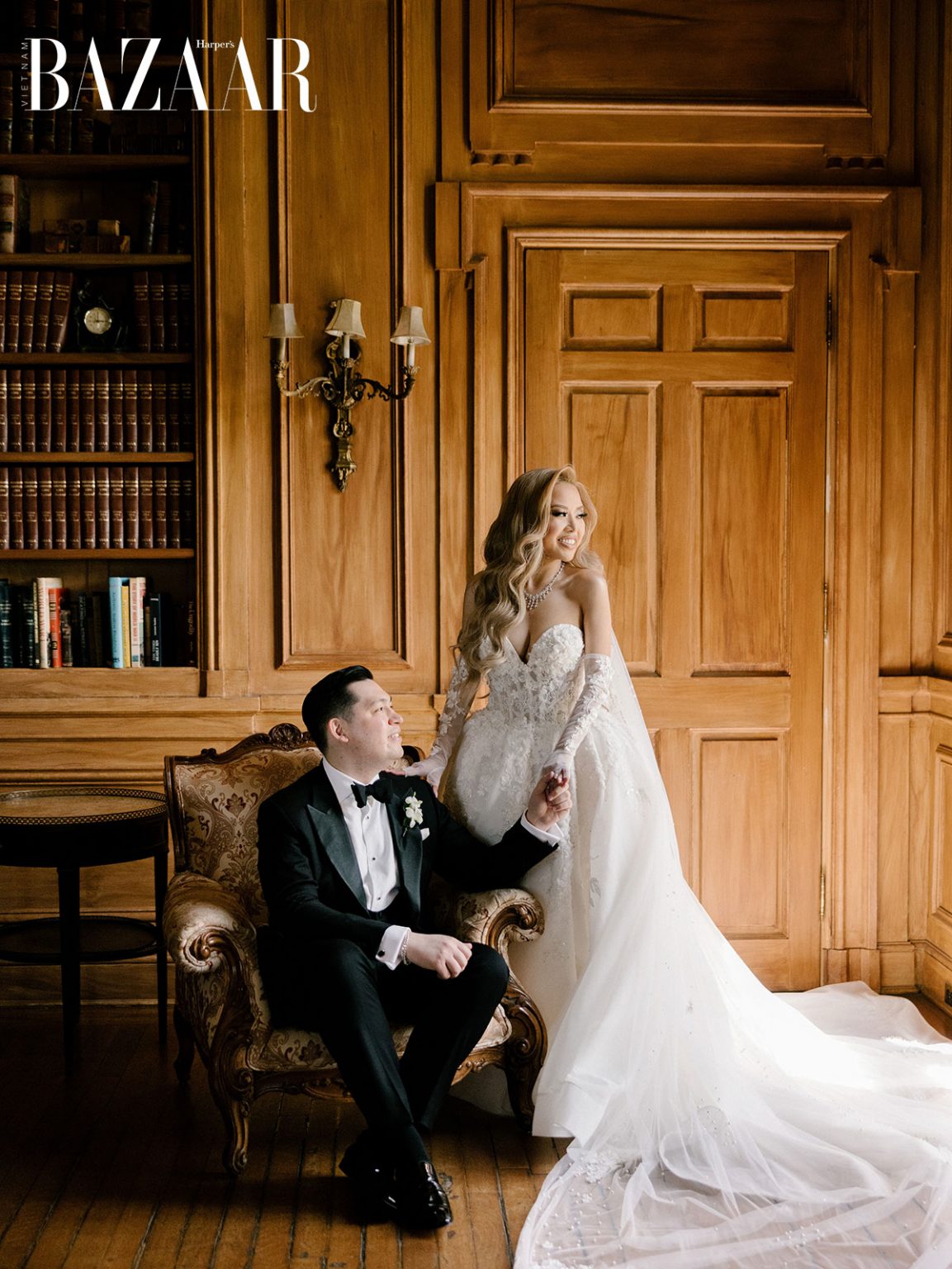 Đám cưới cổ tích ở lâu đài Oheka của Arianna và Andrew Lang