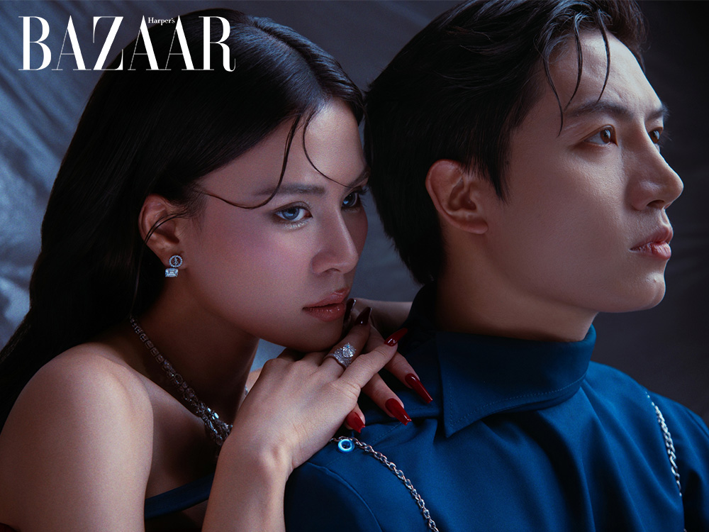 Miêu Quý Tộc Hà Nhi bắt tay Voi Bản Đôn Anh Tú Harper's Bazaar Việt Nam