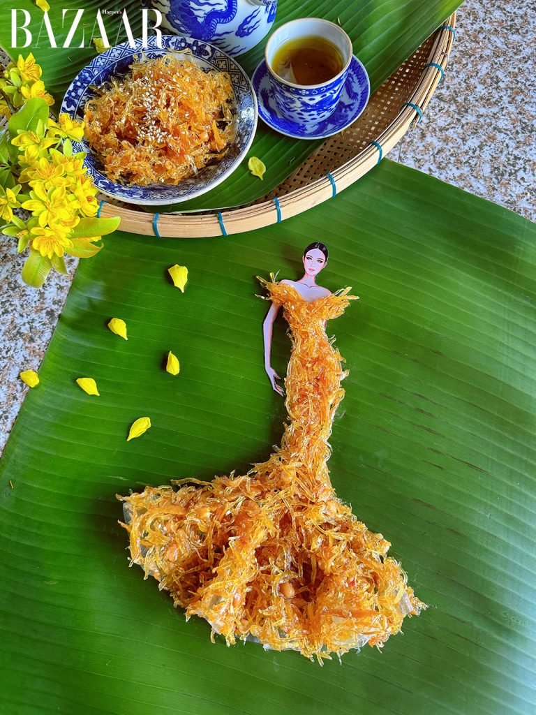 Nguyễn Minh Công biến mứt Tết thành BST thời trang