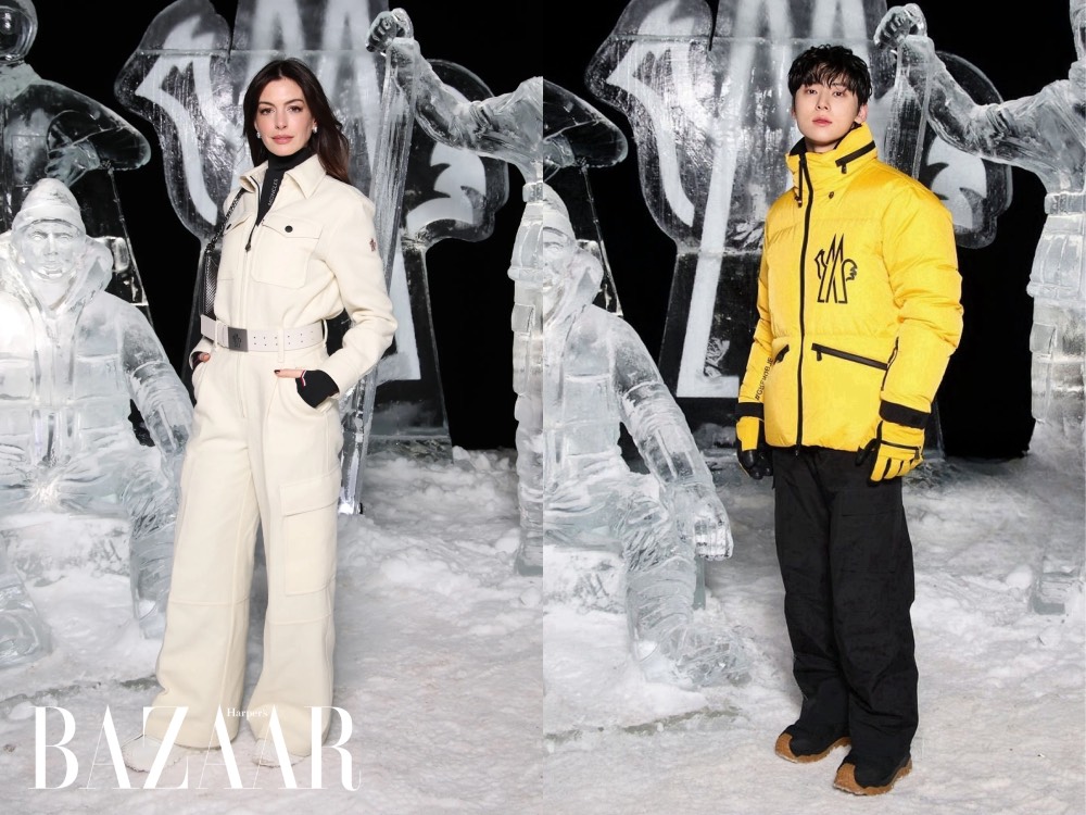 Anne Hathaway hội ngộ Hwang Min Hyun tại show Moncler 2024 | Harper's ...