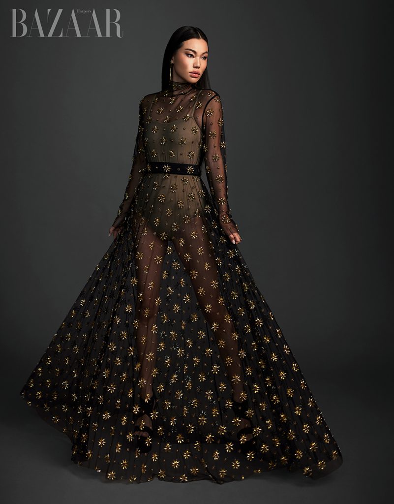 "Dramatic flair" features Anna Gupta and Gaga Kenes | Harper's Bazaar ...