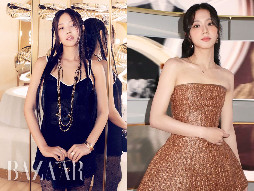 Jisoo và Jennie (BLACKPINK) tạo trend trang trí tóc bằng nhẫn | Harper ...
