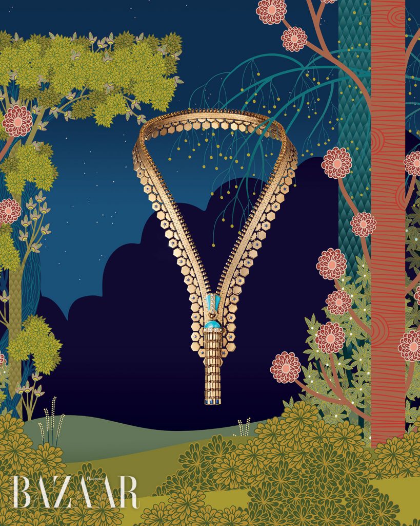 Vòng cổ Zip Necklace dây khóa kéo của Van Cleef & Arpels | Harper's ...