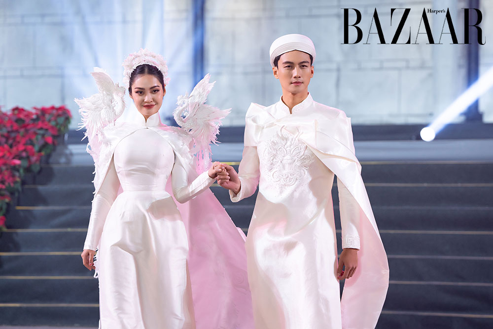 NTK Nguyễn Trường Duy ra mắt BST áo dài cưới ở Đà Lạt | Harper's Bazaar Việt Nam