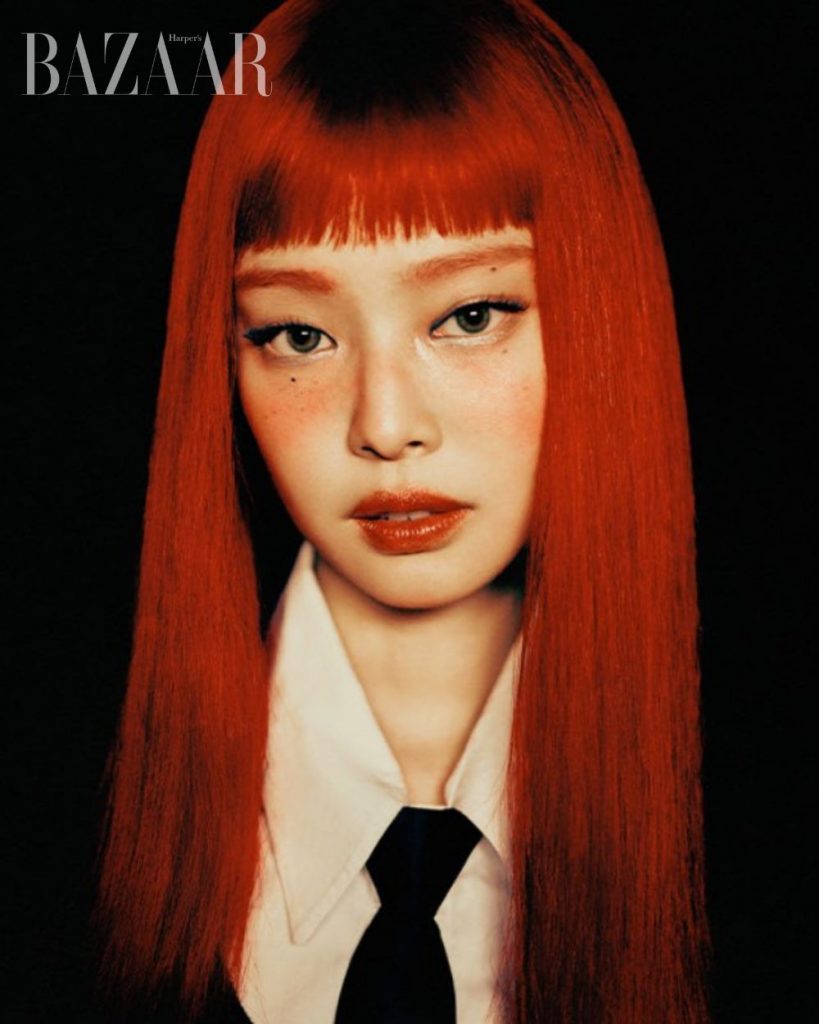 Cách chinh phục tóc đỏ và mái ngố ngắn như Jennie trong Ruby | Harper's ...