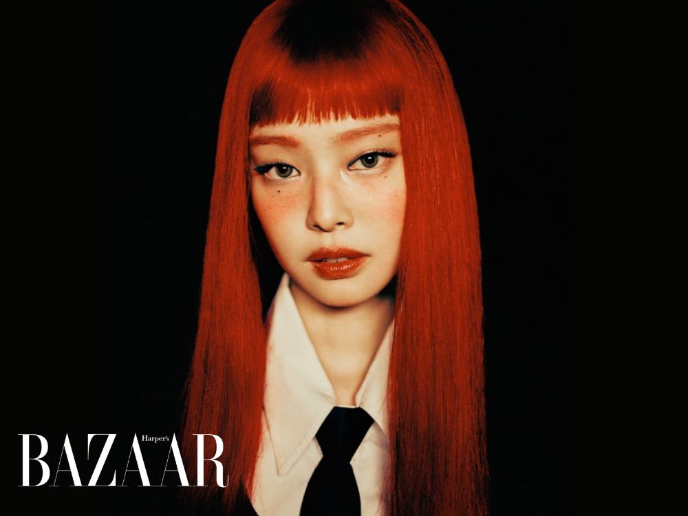 Cách chinh phục tóc đỏ và mái ngố ngắn như Jennie trong Ruby | Harper's ...