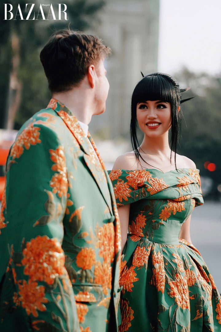 Siêu mẫu Jessica Minh Anh xuống phố Sài Gòn ngày Valentine | Harper's Bazaar Việt Nam