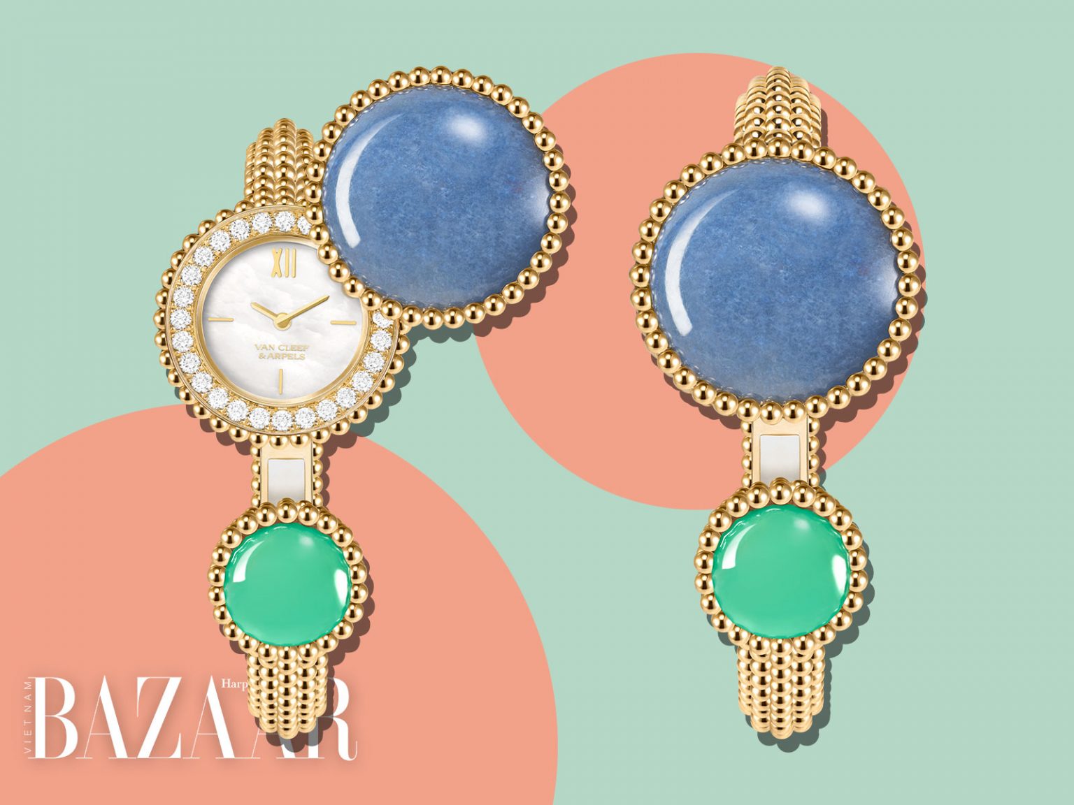 Đồng hồ Van Cleef & Arpels Perlée Toi & Moi Secret Watch | Harper's ...