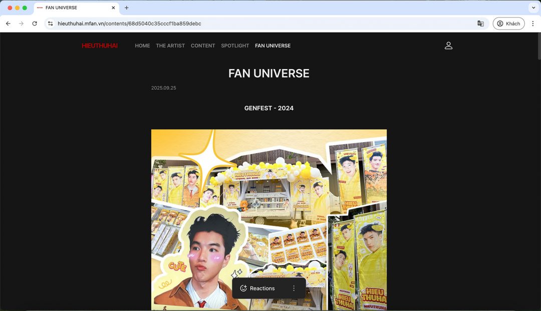 HIEUTHUHAI ra mắt nền tảng dành riêng cho Fandom