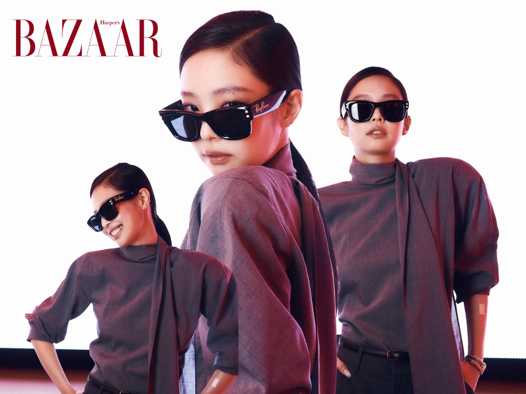 Jennie chia tay Gentle Monster, tiếp xúc với Ray-Ban | Harper's Bazaar ...