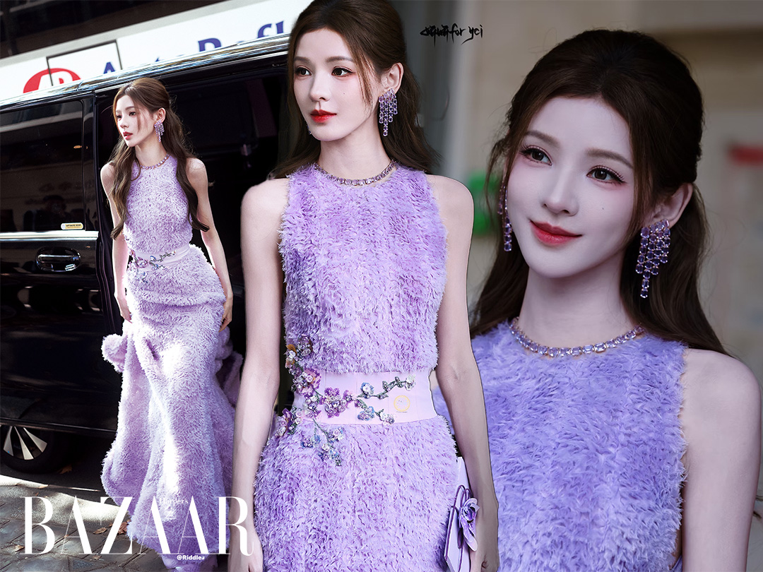 Mẹo mặc đầm tím sang mà không sến của Trương Dư Hi | Harper's Bazaar ...