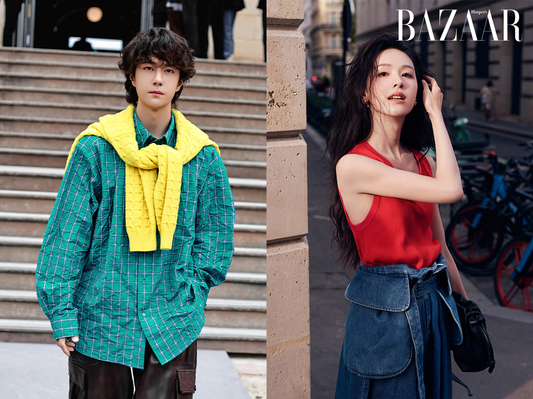 Vương Nhất Bác, Trần Đô Linh chơi màu dopamine dự show Loewe | Harper's Bazaar Việt Nam